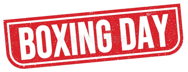 BOXING DAY Text Written on Red Stamp Sign Stock Illustration ...