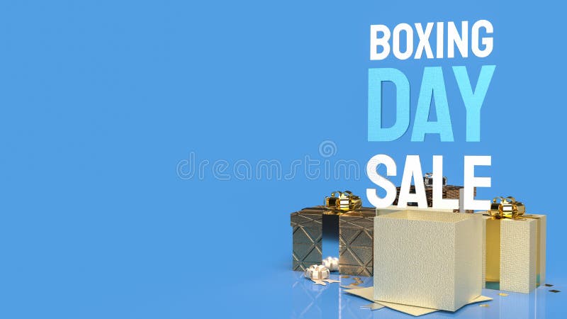Boxing Day Word and Gift Boxes for Shopping Concept 3d Rendering Stock ...