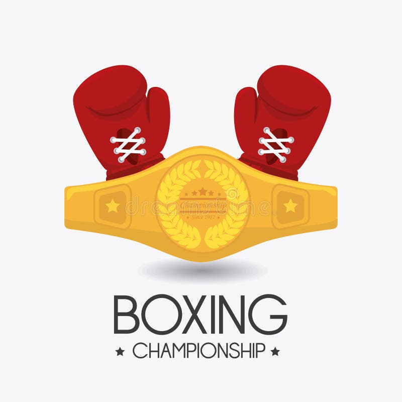 Boxing belt isolated icon stock illustration. Illustration of object ...