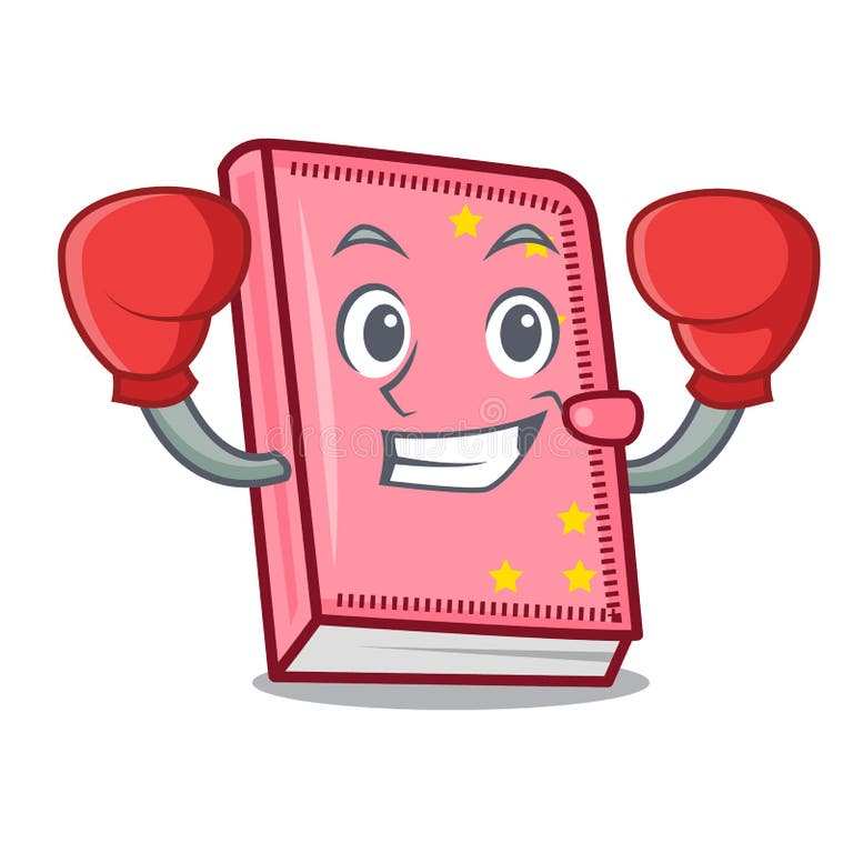 Boxing Diary Character Cartoon Style Stock Vector - Illustration of ...