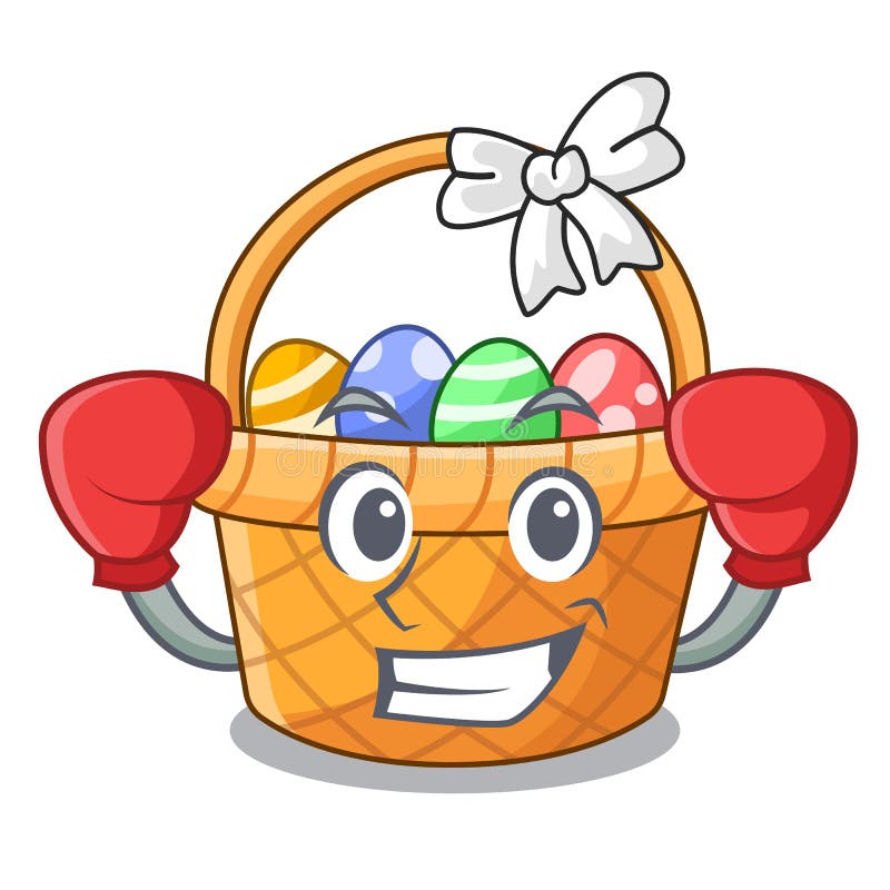 Boxing Easter Egg Cartoon Clipping on Path Stock Vector - Illustration ...