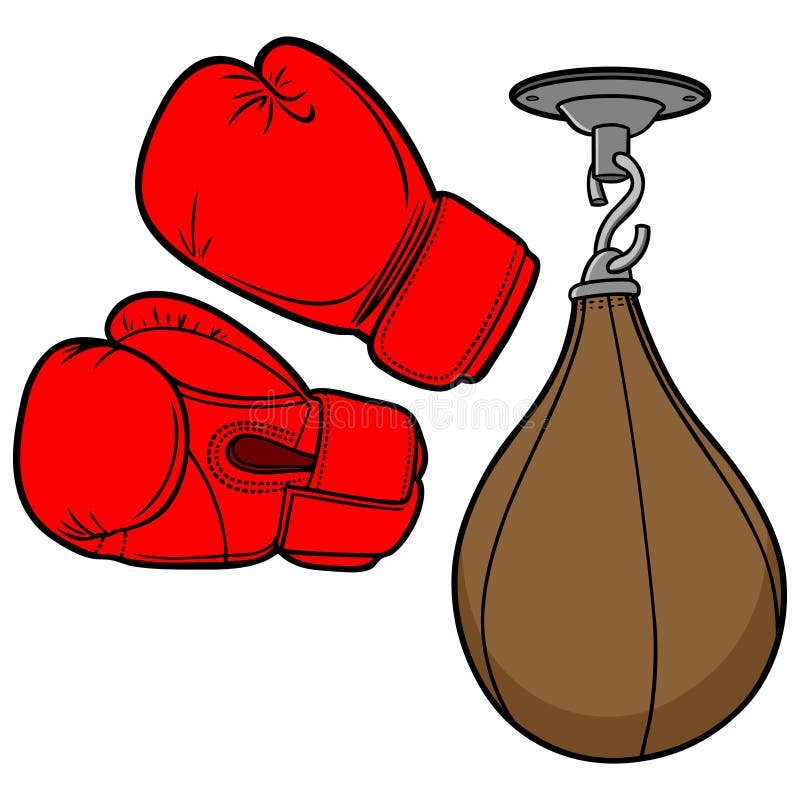 Boxing Equipment stock vector. Illustration of ball, speed - 53675548