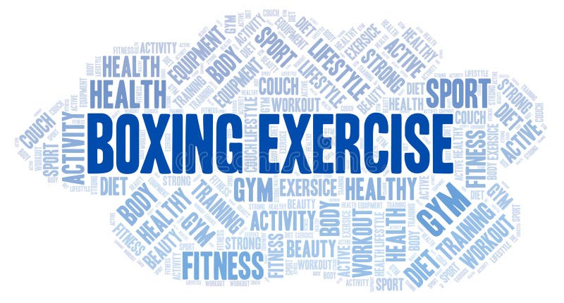 Boxing Exercise word cloud stock illustration. Illustration of exercise ...