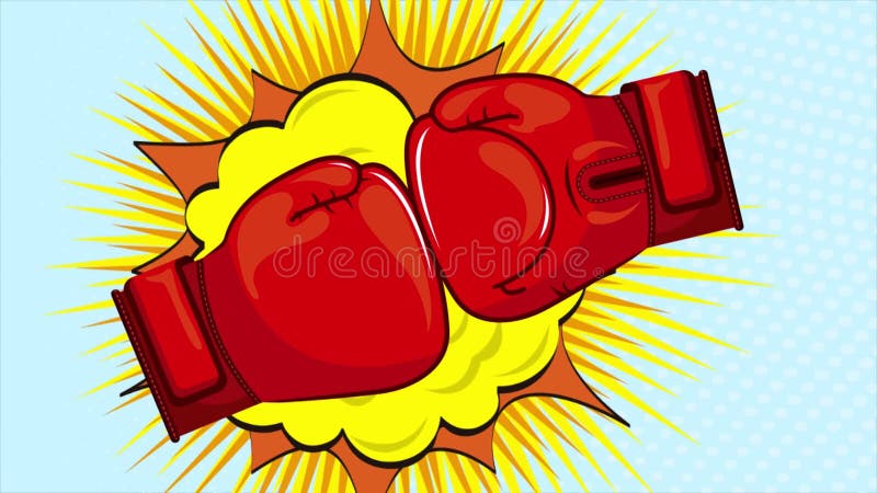 Boxing Fight Comic Bubble with Expression Text VS or Versus. Stock ...