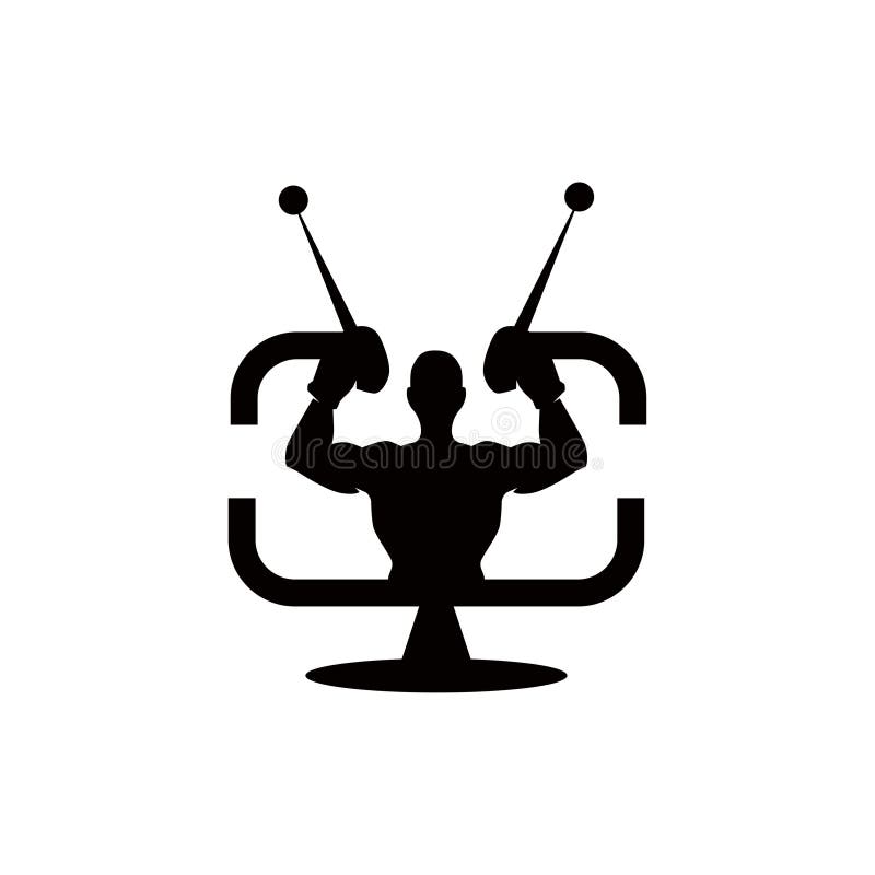 Boxing Fight Sport Tv Channel Logo Design Stock Vector - Illustration ...