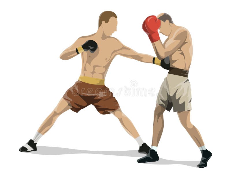 Two 3d figures boxing stock illustration. Illustration of aggressive ...