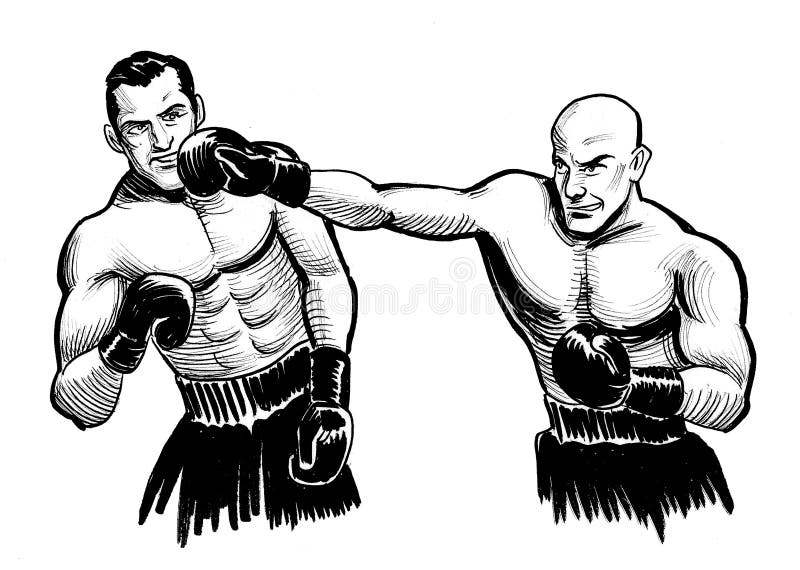 Boxing fighters stock illustration. Illustration of sport - 266939792