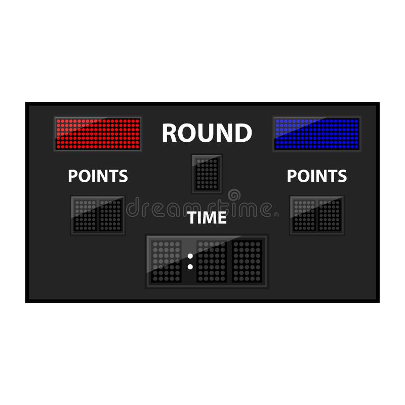 Boxing game led scoreboard stock vector. Illustration of boxer - 90259999