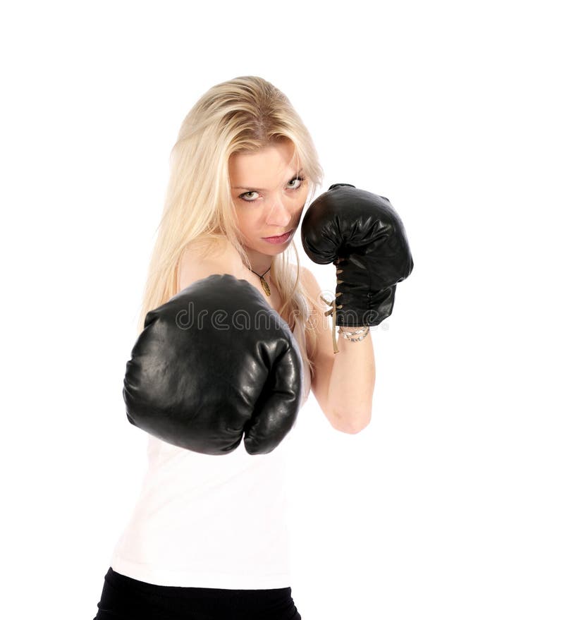 Girl boxing stock photo. Image of cute, ready, knockout - 23662230