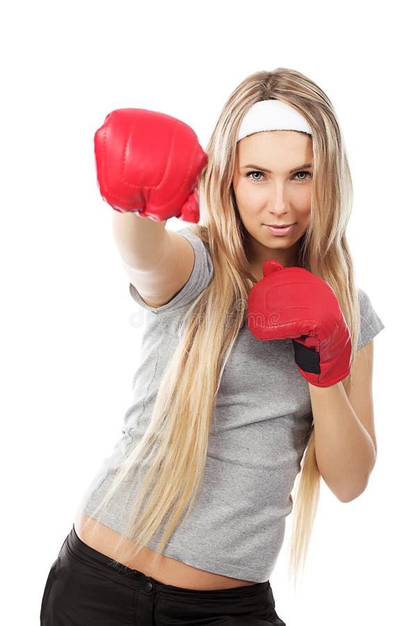 Boxing girl stock image. Image of caucasian, girl, people - 12007217