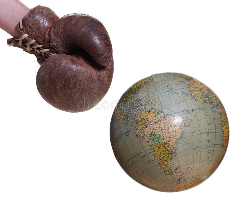 Boxing glove and globe stock image. Image of sport, punch - 28339179
