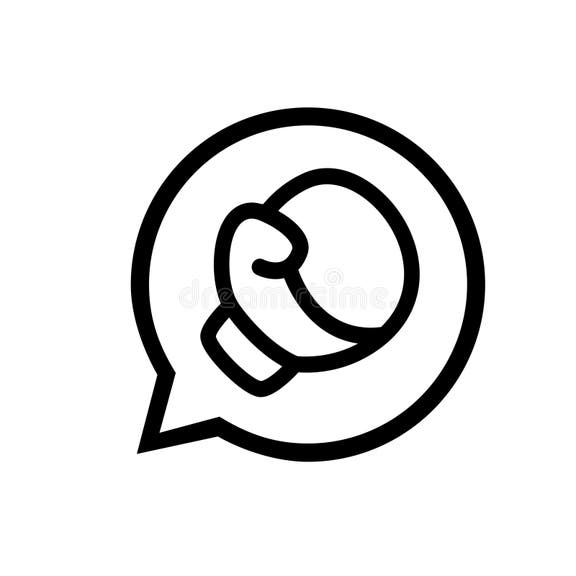 Boxing Glove Inside Bubble Text. Isolated Vector Illustration Stock ...