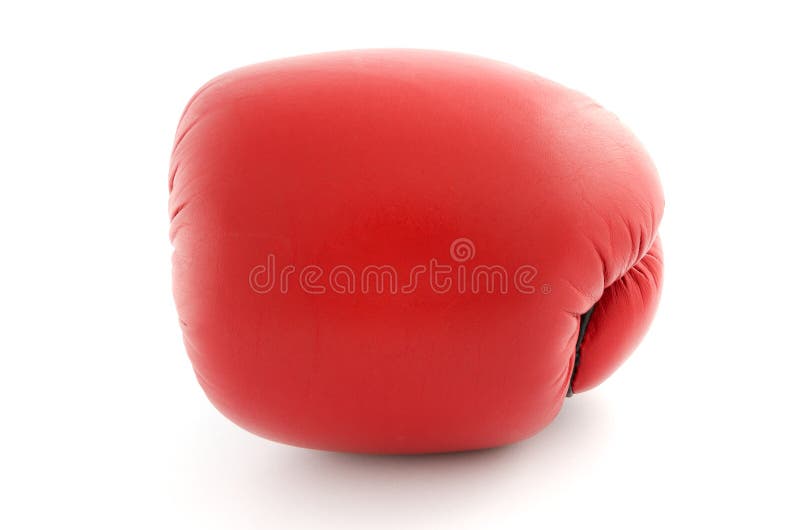 Boxing Glove Isolated on White Front View Stock Image - Image of ...
