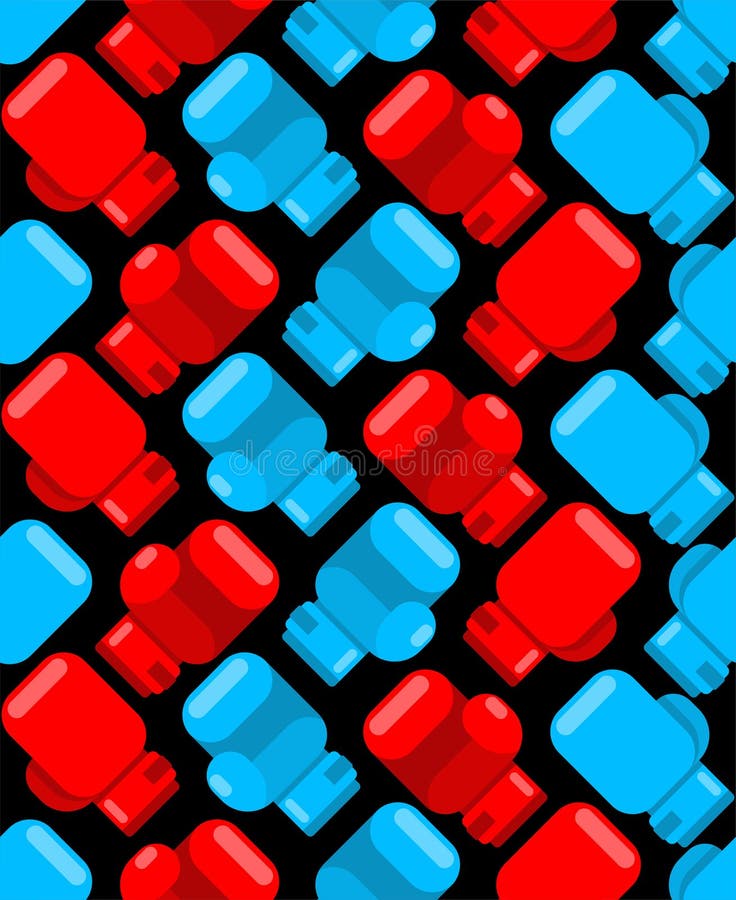Boxing Glove Pattern Seamless. Boxing Accessory Background Stock Vector ...