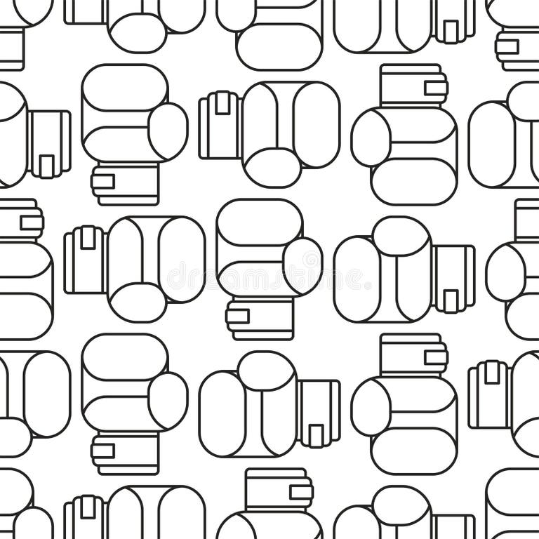 Boxing Glove Pattern Seamless. Boxing Accessory Background Stock Vector ...