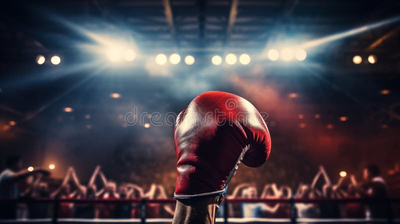 Boxing Glove on a Boxing Ring Background Stock Photo - Image of gear ...