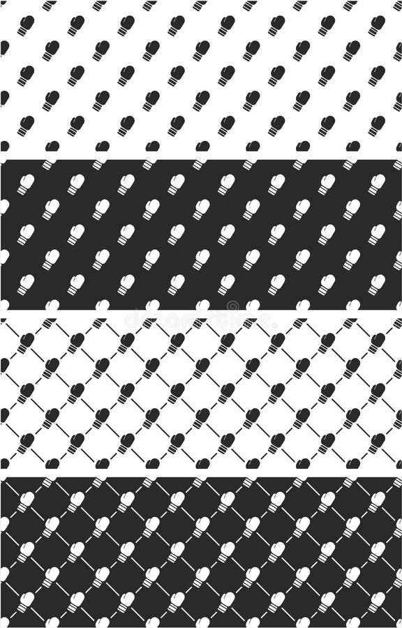 Boxing Seamless Pattern Set Stock Vector - Illustration of flyer ...