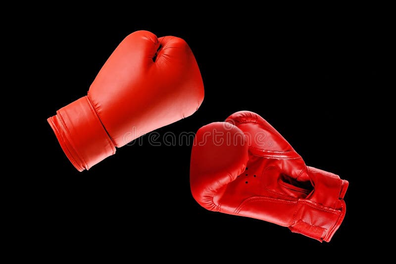 Two Boxers Touch Gloves Ready To Start Fight Stock Image - Image of ...