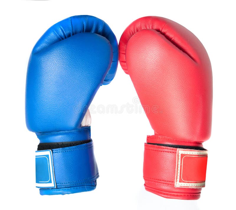 Two Boxers Touch Gloves Ready To Start Fight Stock Image - Image of ...