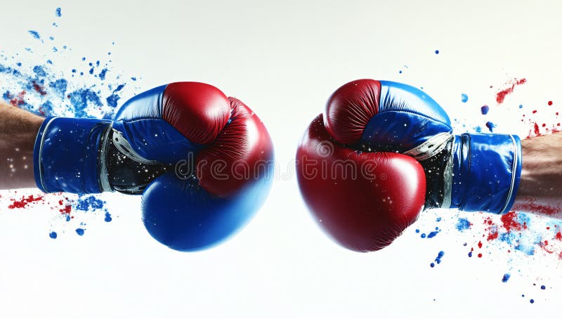 Boxing Gloves Clash Dramatic Fight Sport Competition High Quality Image ...