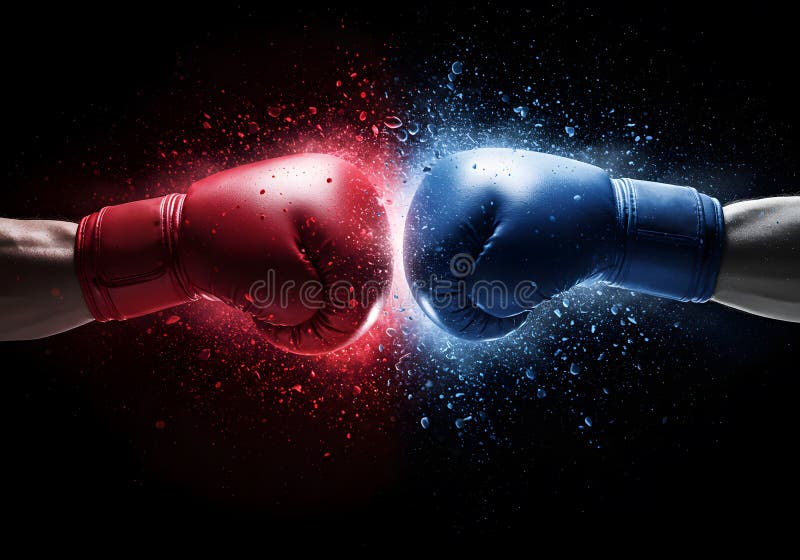 Boxing Gloves Clashing Image Stock Illustration - Illustration of ...