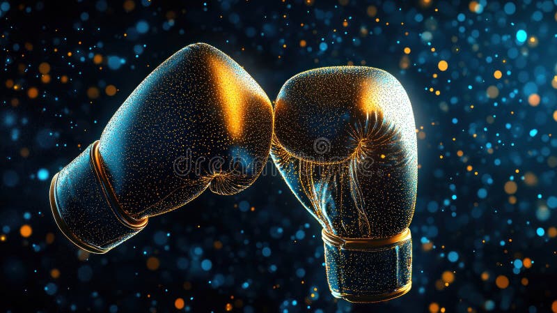 Boxing Gloves Confrontation Abstract Background Stock Illustration ...
