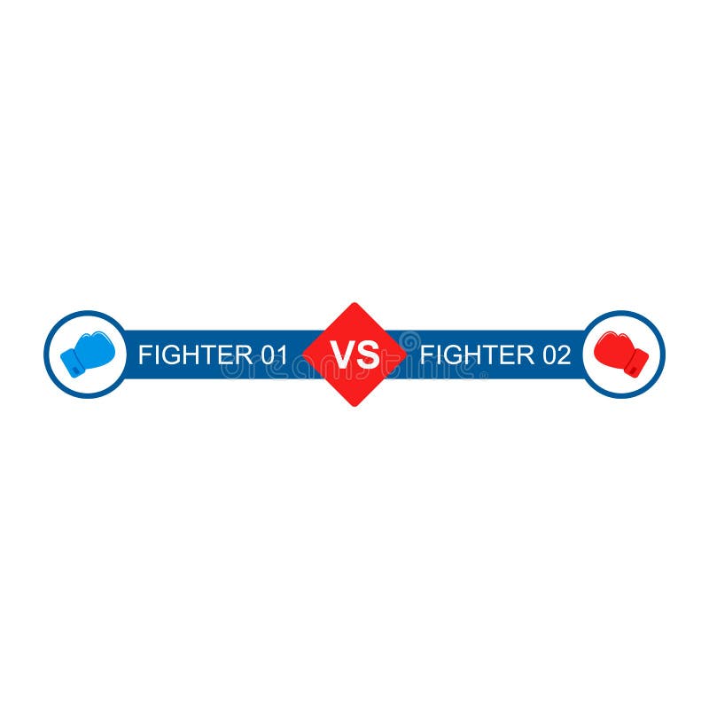 Boxing Gloves Fight. VS Template Vector. Versus Battle Bar for Game ...