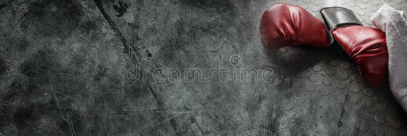 Boxing Gloves on Ground with Transition Stock Photo - Image of bright ...