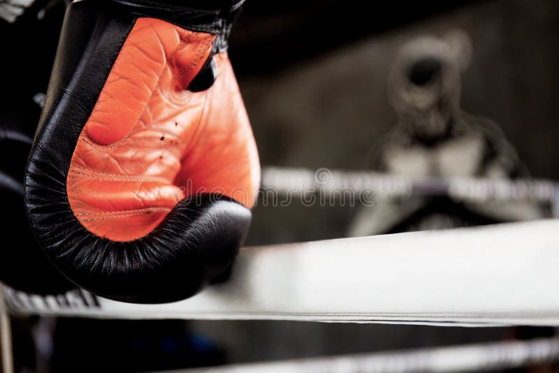 Boxing Gloves Hanging on Boxing Ring Stock Image - Image of asia ...