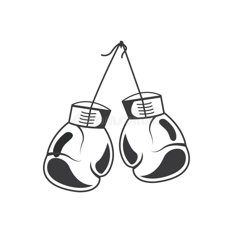 Boxing Gloves Hanging Vector Illustration Element Concept Design ...