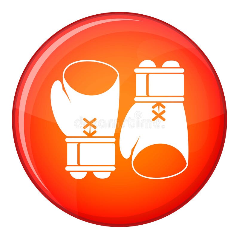 Boxing Gloves Icon, Flat Style Stock Vector - Illustration of object ...