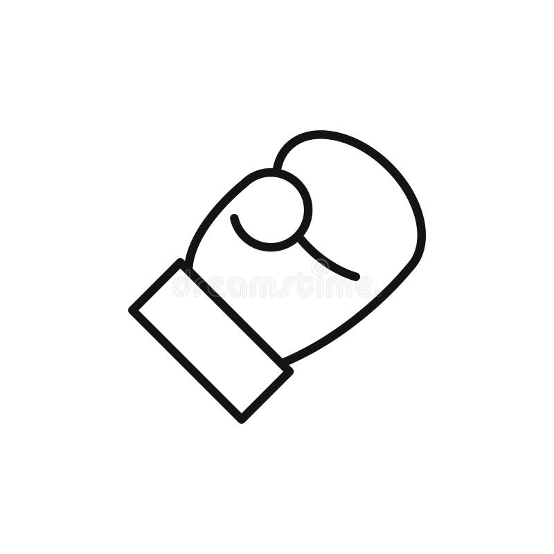 Boxing Gloves Icon Symbol on White Background Stock Vector ...