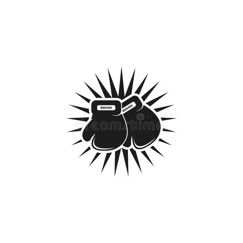 Boxing Gloves Logo Vector Icon Illustration Stock Vector - Illustration ...