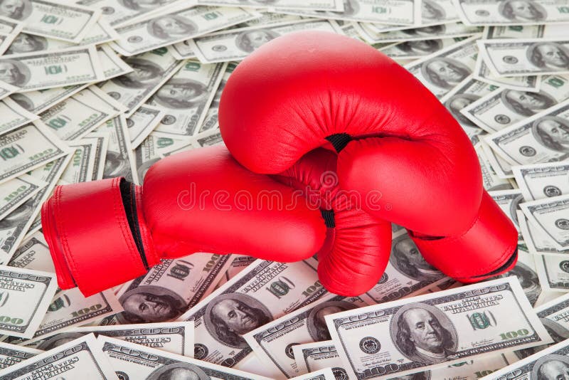 Boxing Gloves and Lots of Cash Stock Image - Image of sportswear, sport ...