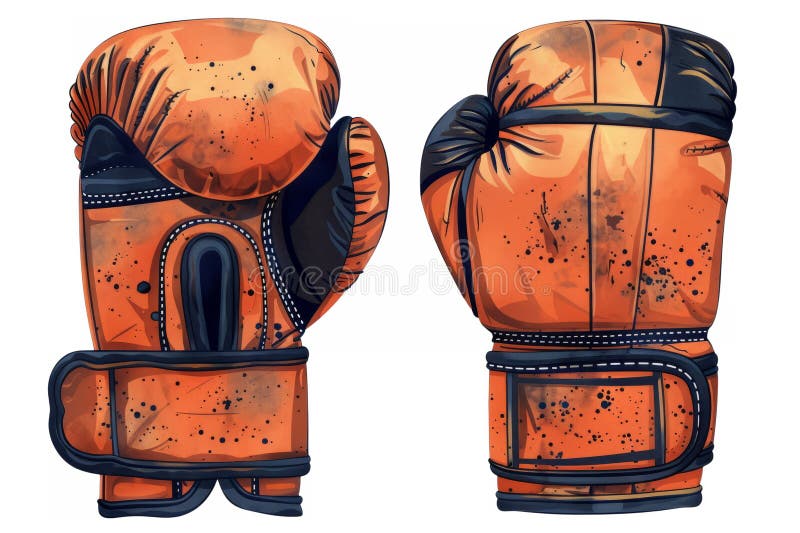 Boxing Gloves Set Ready for Training, with the Texture and Stitching ...