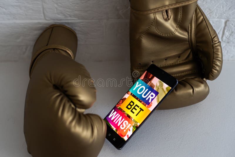 Boxing Gloves and Smartphone with Bets. Stock Image - Image of gambling ...