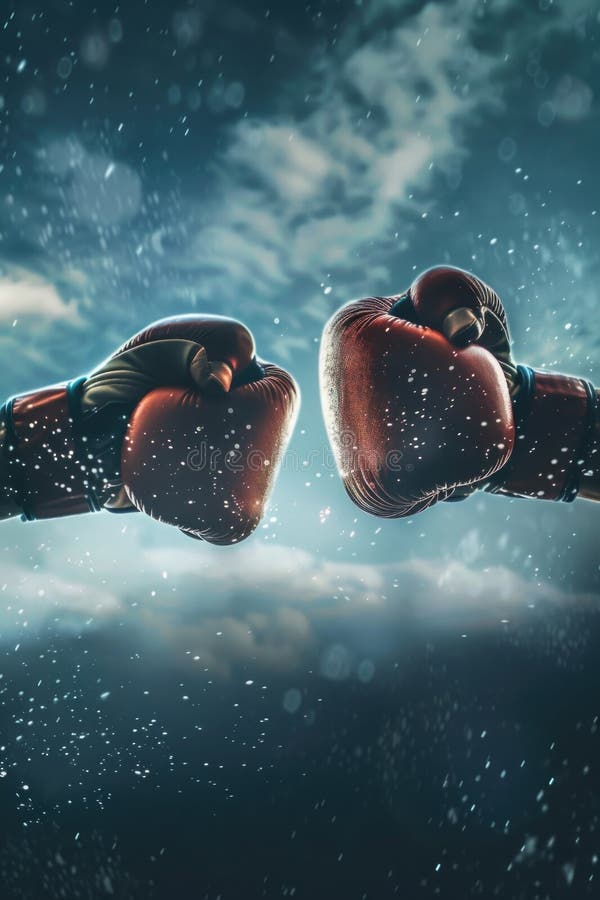 Boxing Gloves Touching in Competitive Sparring Stock Photo - Image of ...