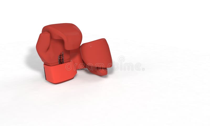 Boxing Gloves on the White, 3d Render Stock Illustration - Illustration ...