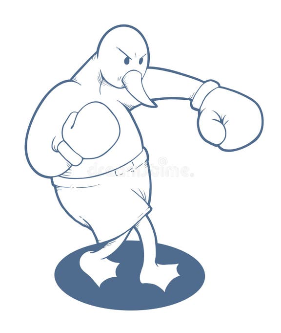 Boxing goose draw stock vector. Illustration of graphic - 298423064