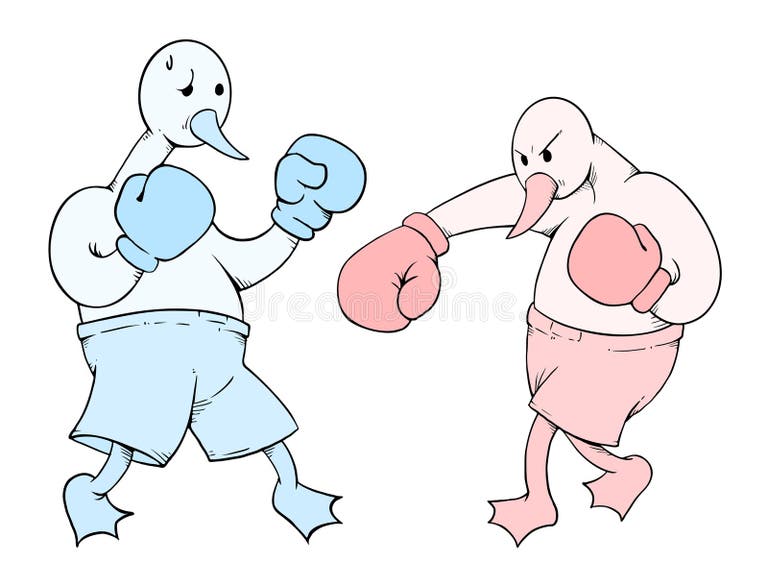 Boxing goose draw stock vector. Illustration of meat - 318395479