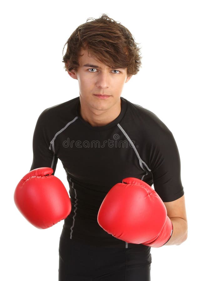 Guy in boxing gloves stock photo. Image of macho, muscle - 20618716