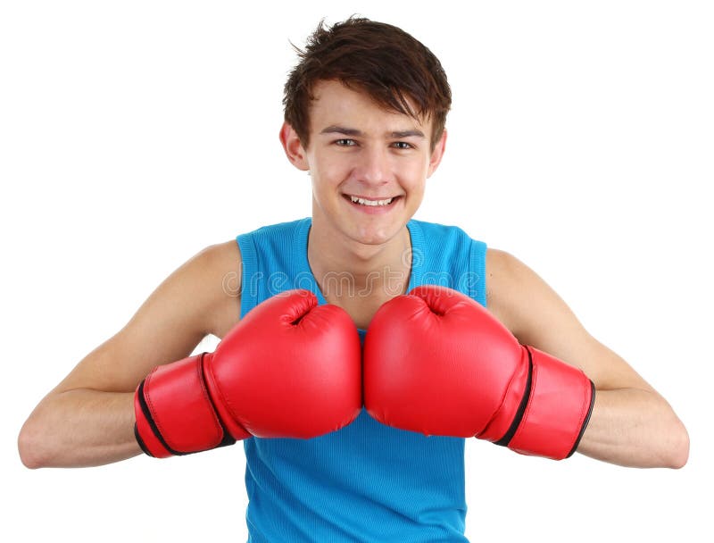 Guy in boxing gloves stock photo. Image of macho, muscle - 20618716