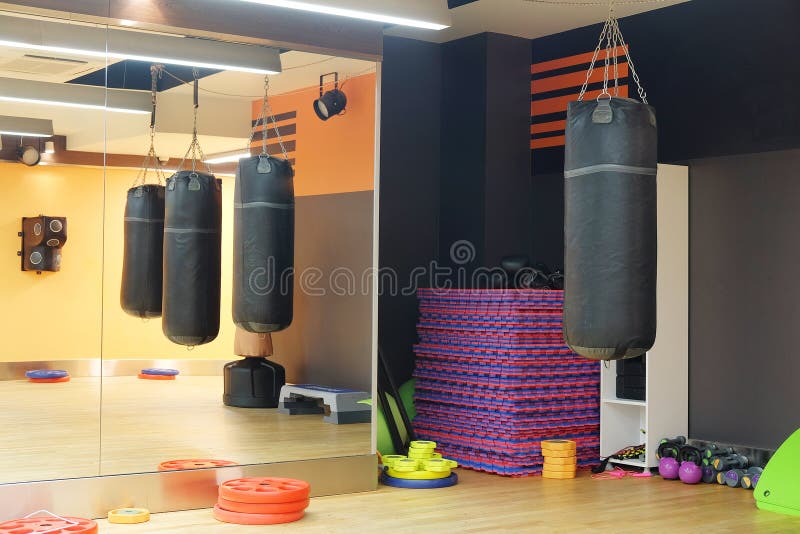 Boxing hall stock image. Image of ball, club, empty, boxing - 76798735