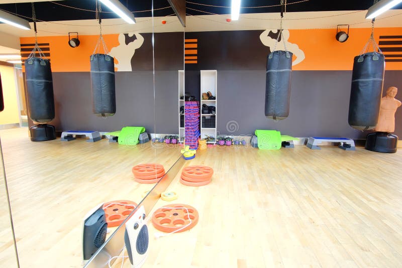 Boxing hall stock image. Image of modern, boxing, exercise - 76858459
