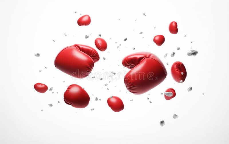 Boxing Hand Targets Against Clean White Stock Photo - Image of martial ...