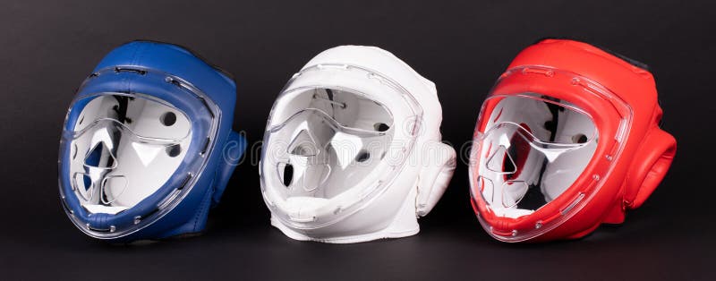Boxing Helmets, Modern Headgear Stock Image - Image of equipment ...