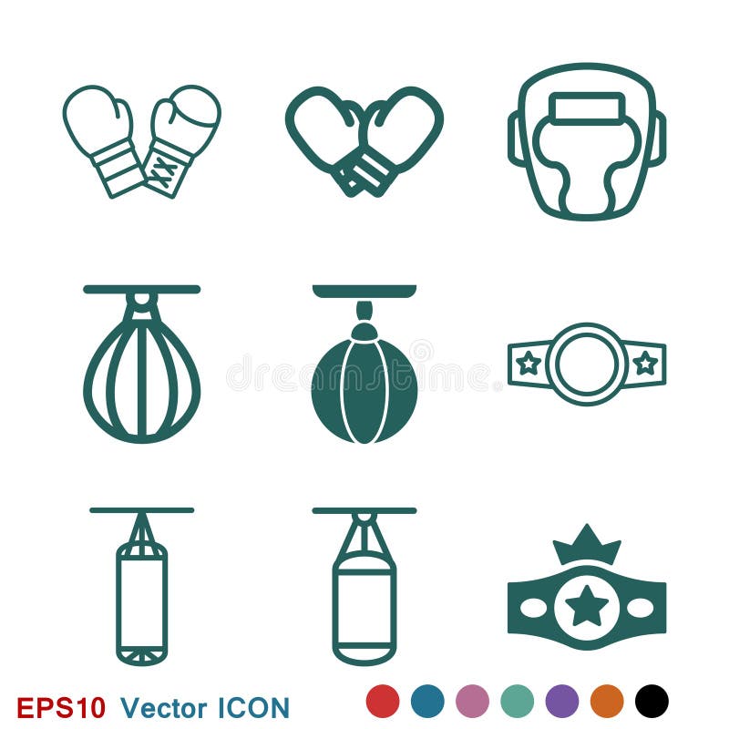 Boxing Icon, Equipment and Sport Vector Graphics, Symbol on a ...