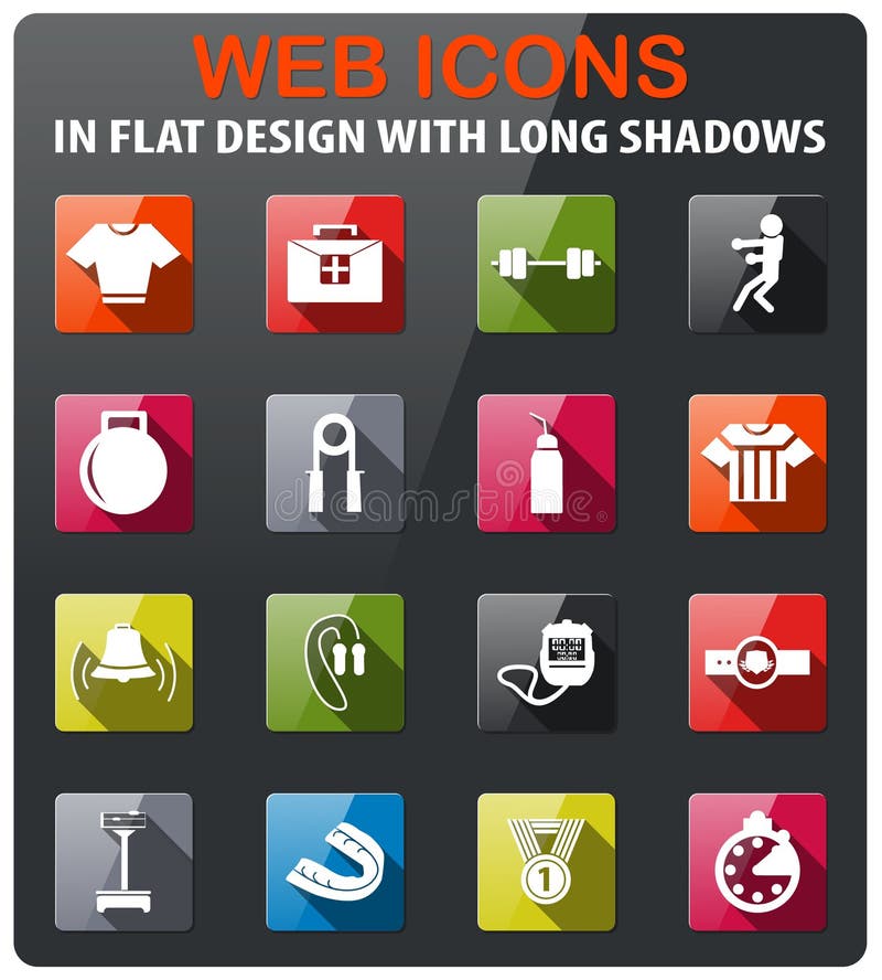 Boxing icon set stock illustration. Illustration of symbol - 88428659