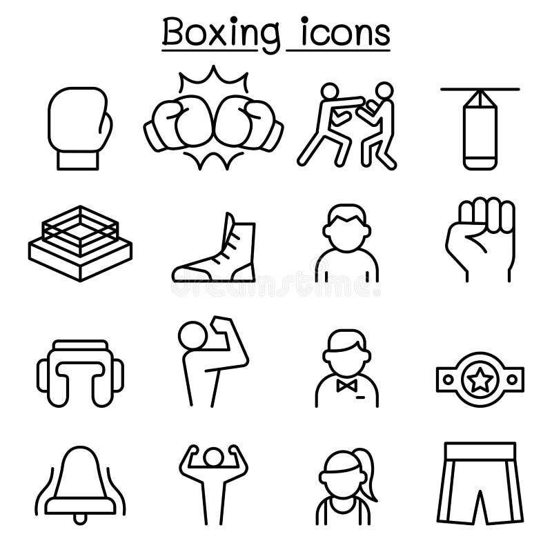 Boxing, Icon, , Fitness, Glove, Ring, Boxer, Muscle, Vintage, Strong ...
