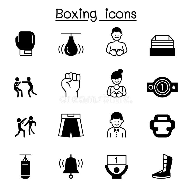 Boxing, Icon, , Fitness, Glove, Ring, Boxer, Muscle, Vintage, Strong ...